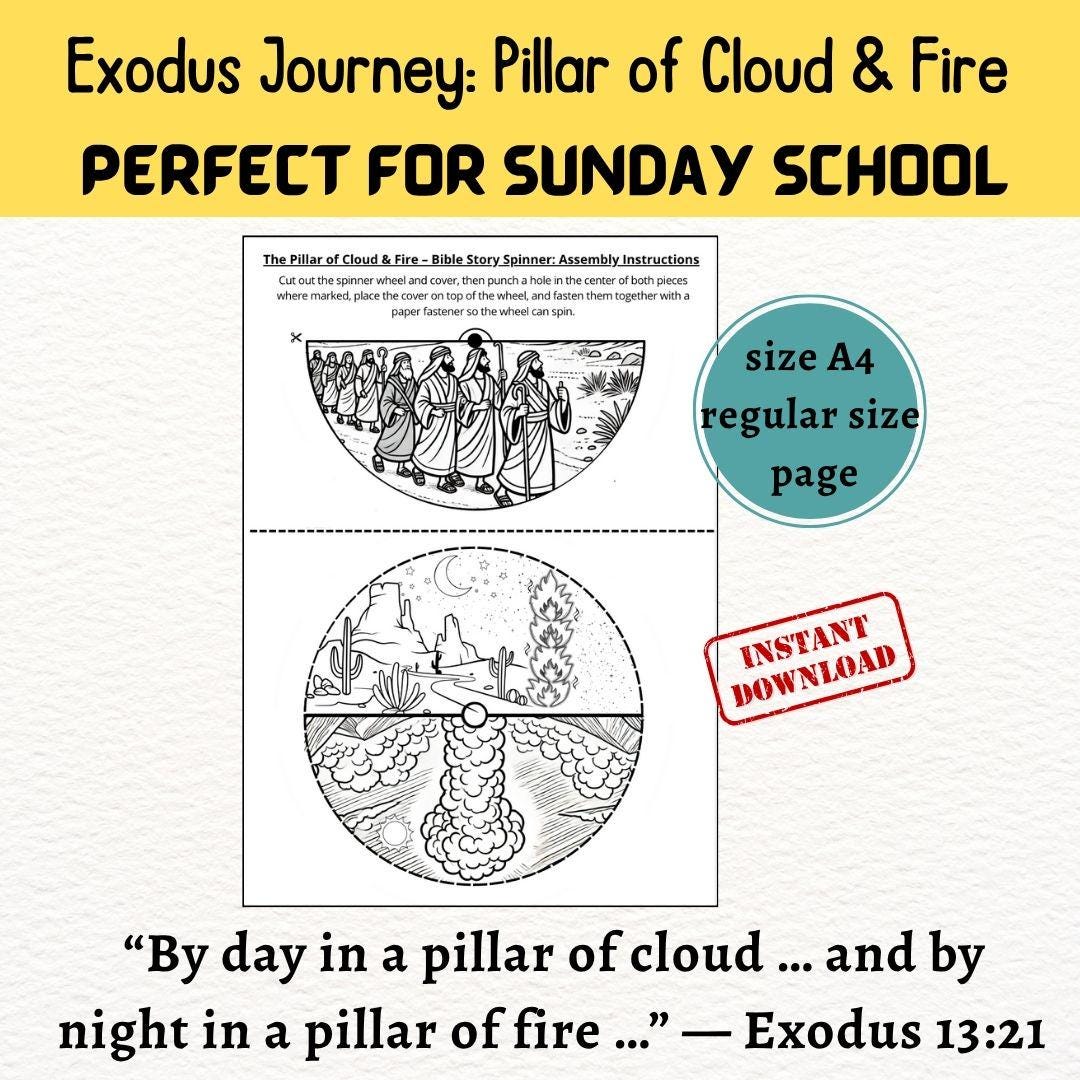 Pillar of Cloud and Fire Spinner Craft, Wilderness Israelites ...