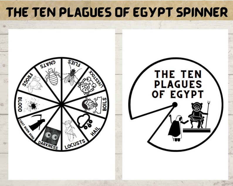 The Ten Plagues of Egypt Spinner, Sunday School Craft, Bible Story ...
