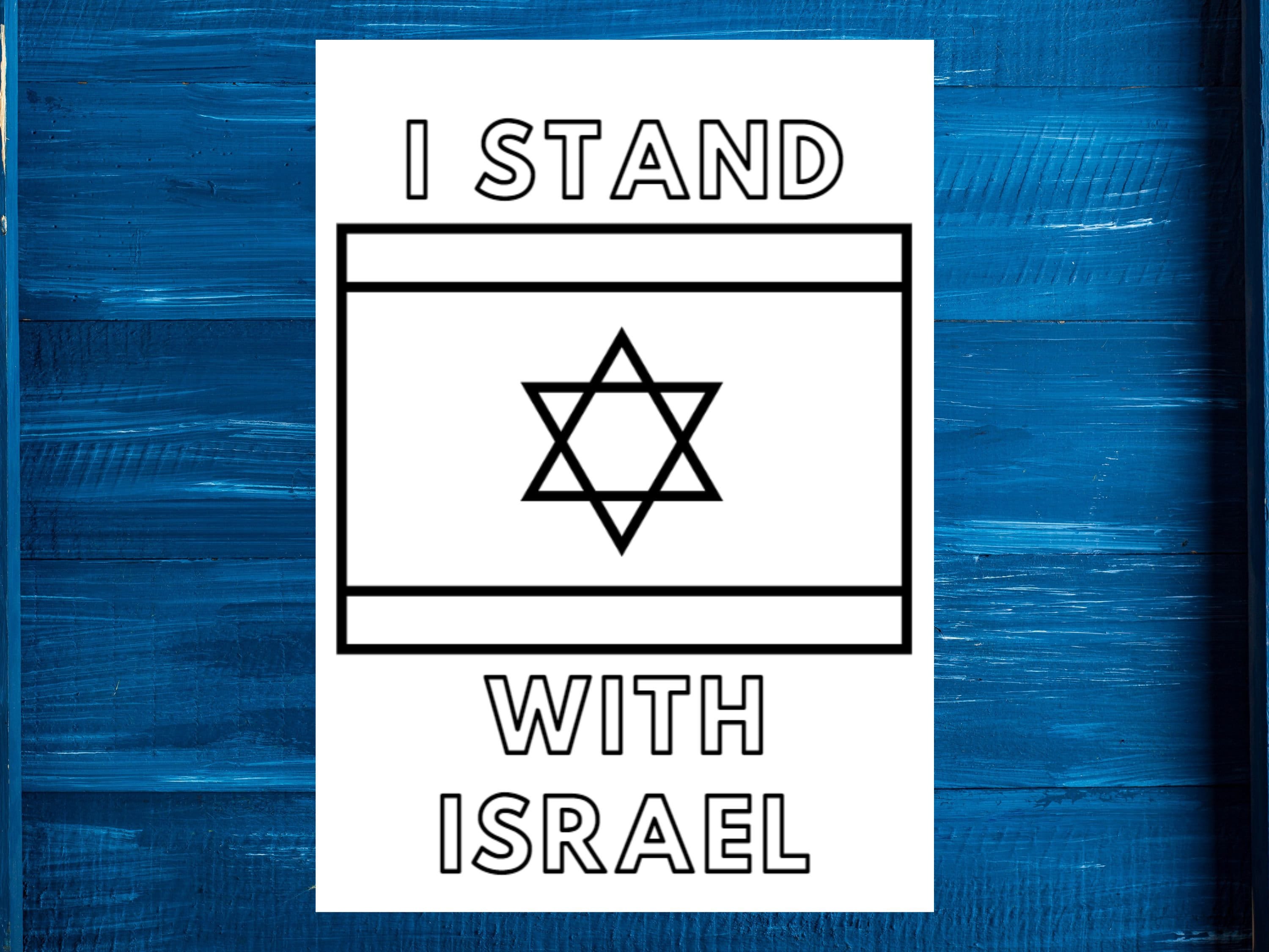 Support Israel Printable, the Holy Land, Coloring Pages Flyers and ...