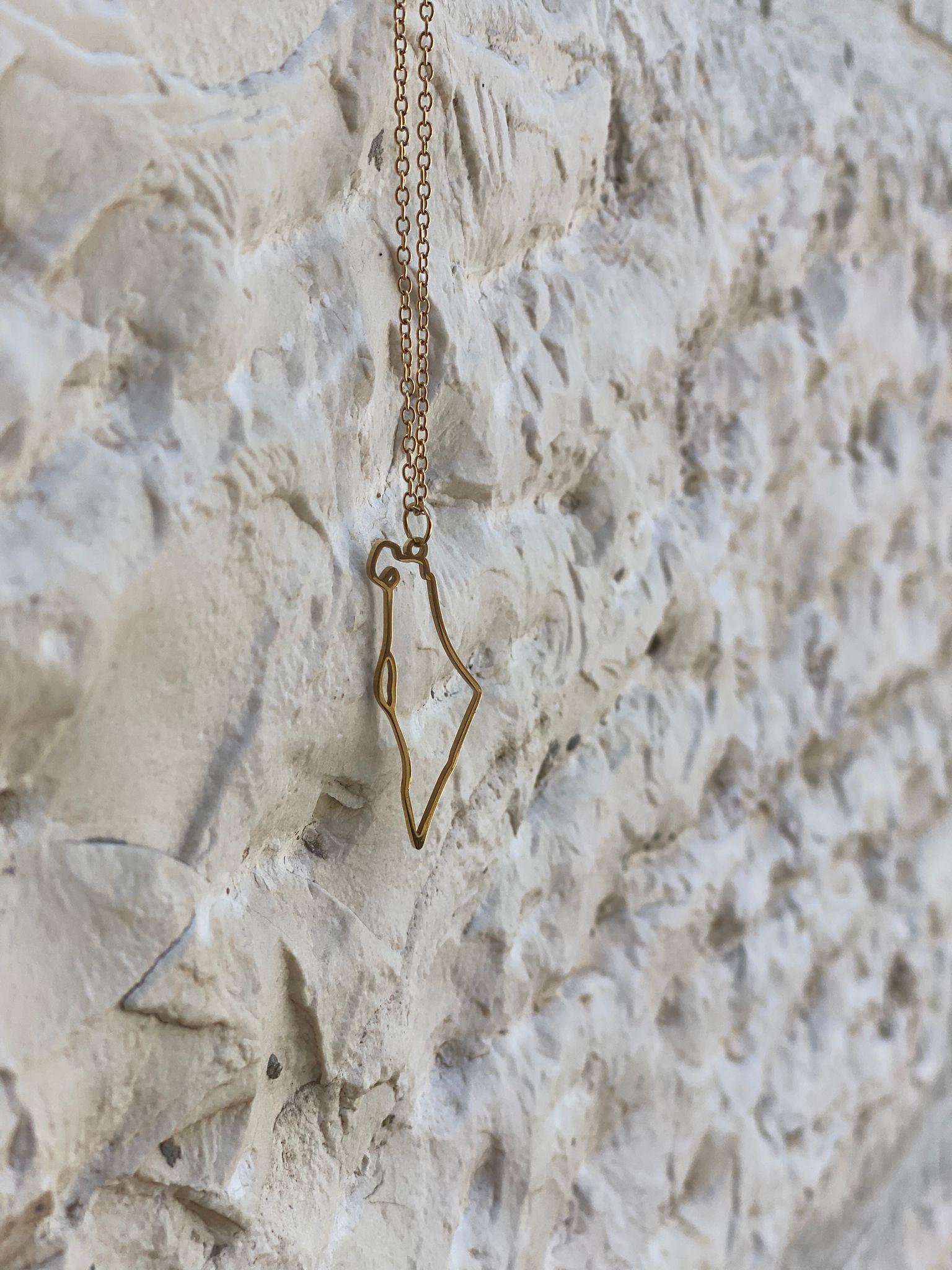 Israel Map Necklace, Stand With Israel, Support Israel Charm, Israel ...