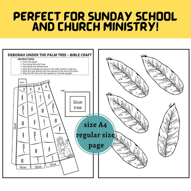 Deborah Under the Palm Tree – 3D Printable Bible Craft, Judges Activity ...