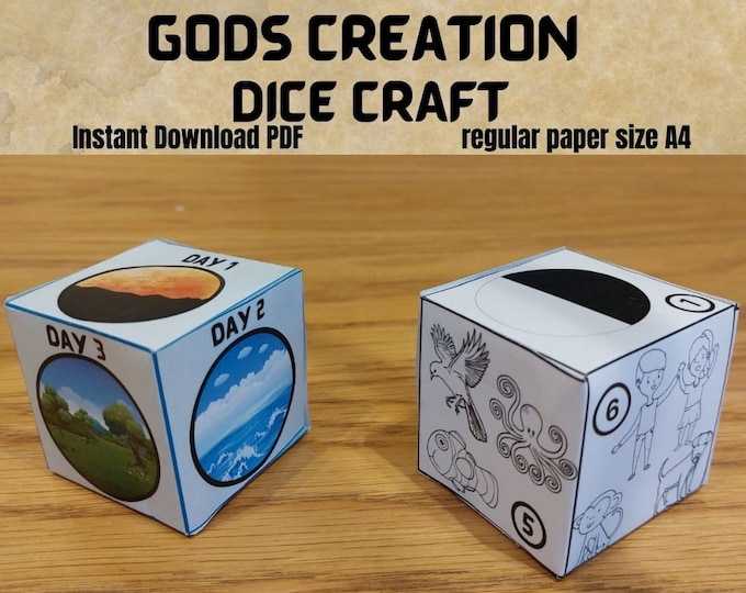 7 Days of Creation Flash Cards, Genesis, Bible Lesson for Kids ...