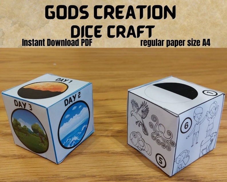 Days of Creation Printable, Bible Activity for Kids, Genesis, Old ...