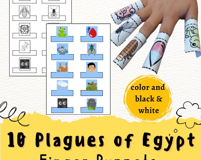 10 Plagues Finger Puppets for Passover Set of Children's Felt Puppets ...
