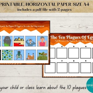 The Ten Plagues of Egypt Printable, Bible Activity for Kids, Old ...