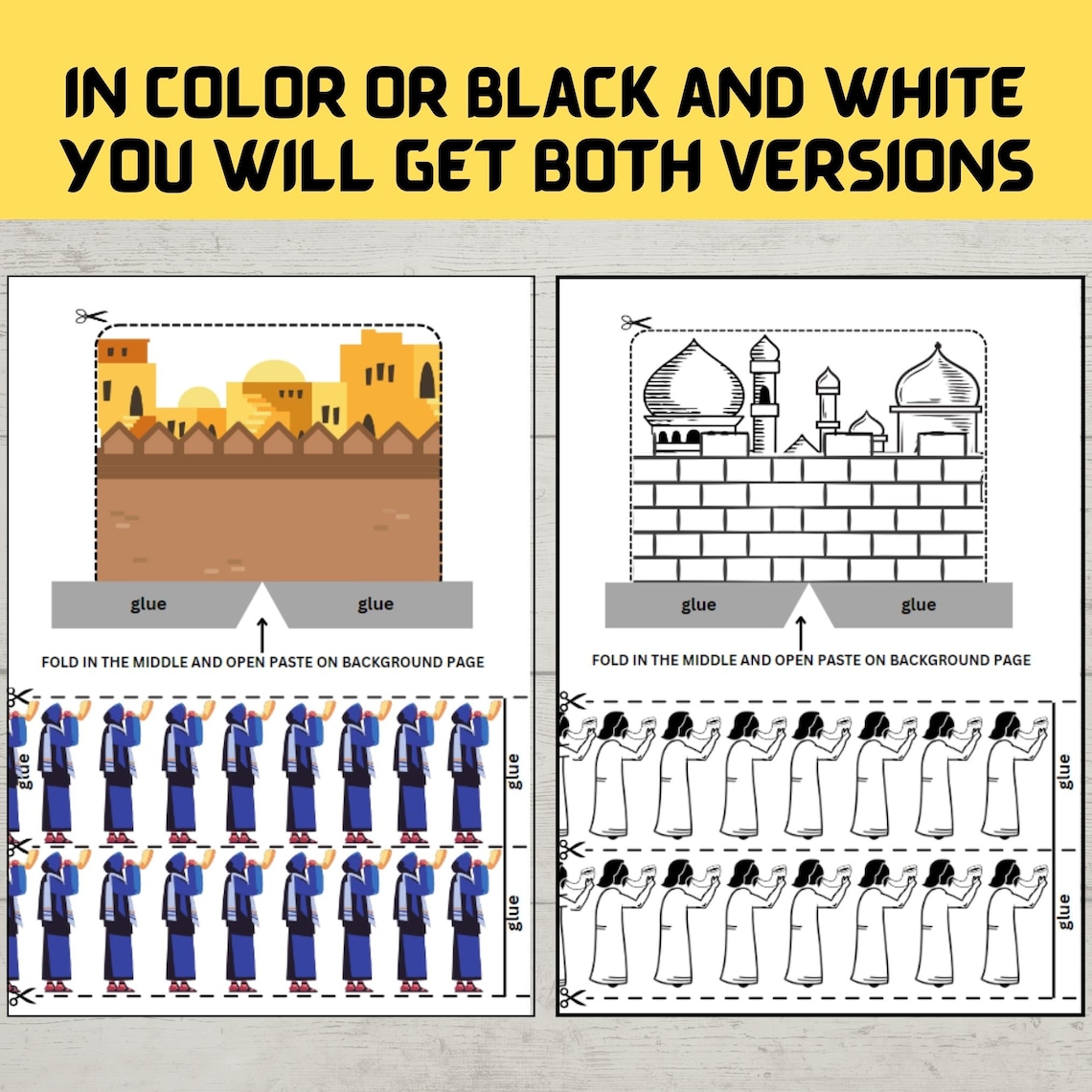 The Walls of Jericho, Sunday School Craft, Bible Story Activity Kids ...