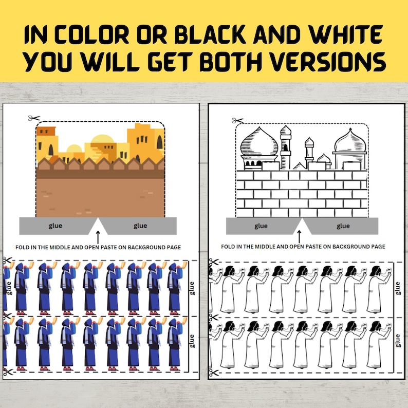 The Walls of Jericho, Sunday School Craft, Bible Story Activity Kids ...