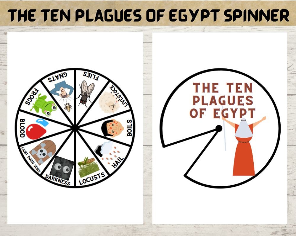 The Ten Plagues of Egypt Spinner, Sunday School Craft, Bible Story ...