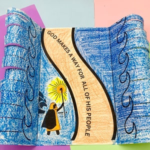 Crossing the Red Sea Printable, Sunday School Craft, Bible Story ...