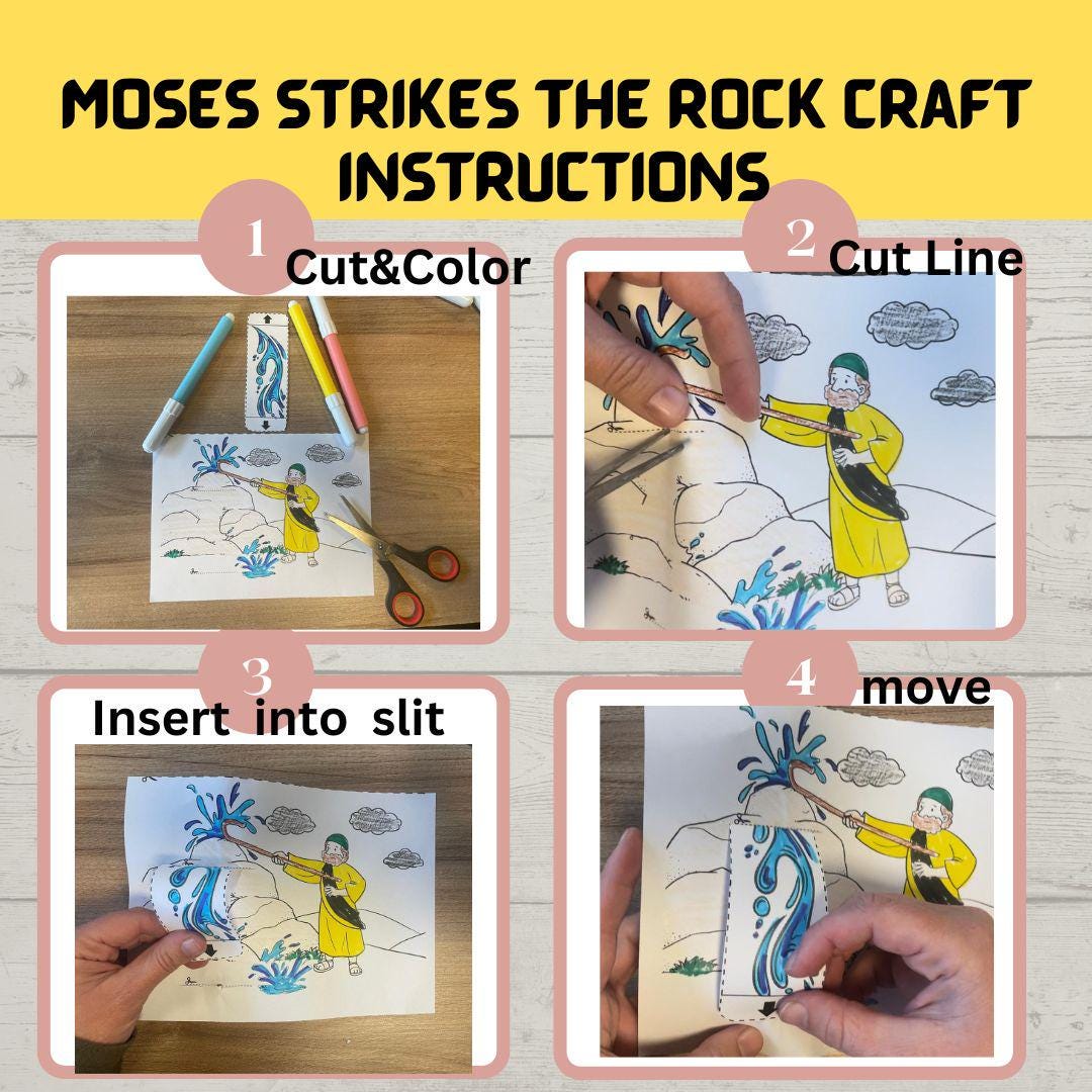 Moses Strikes the Rock Craft Lesson Plan , Sunday School, Bible Story ...