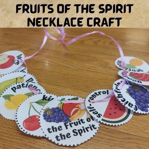 Fruits of the Spirit Craft Activity Bible Activities for - Etsy