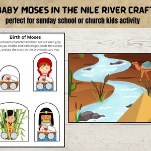 Birth of Moses Printable, Bible Activity for Kids, Genesis Old ...