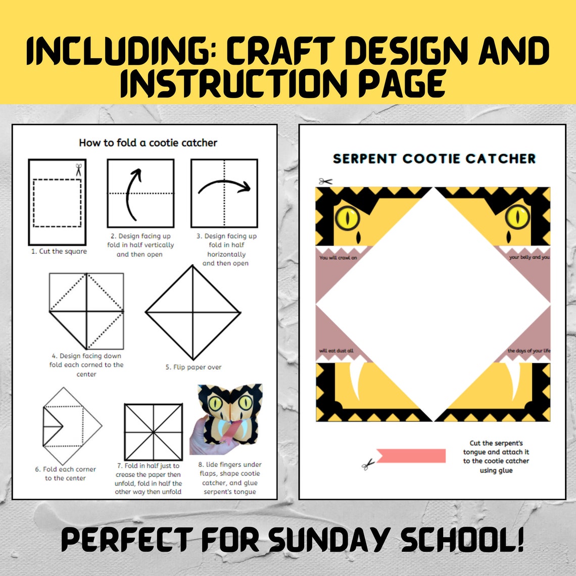 Adam and Eve Printable, Serpent, Snake, Sunday School Craft, Bible ...