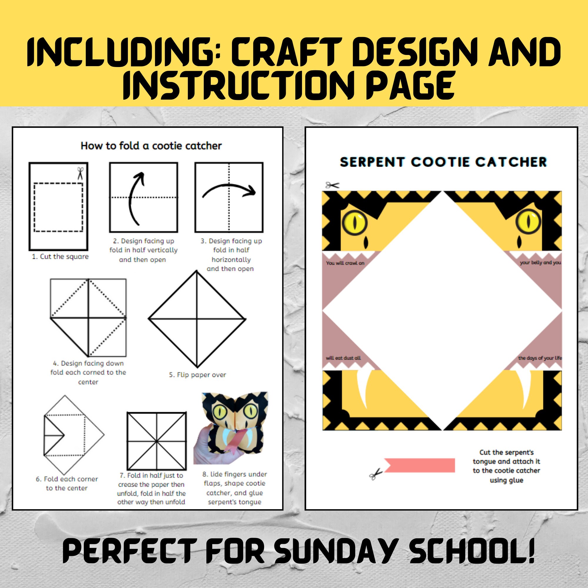 Adam and Eve Printable, Serpent, Snake, Sunday School Craft, Bible ...