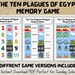 Bible Memory Match Game, the Ten Plagues of Egypt, Bible Craft for Kids ...