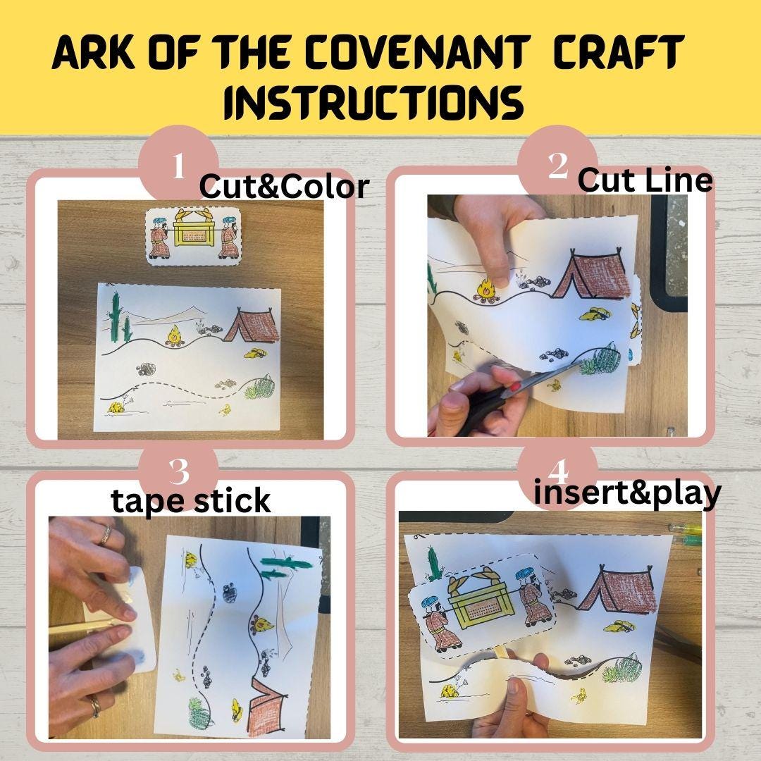 Priests Carry the Ark of the Covenant, Sunday School Craft, Bible Story ...
