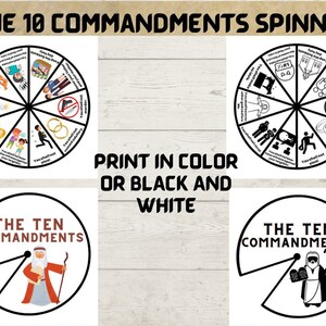 The Ten Commandments Printable, Sunday School Craft, Bible Story ...