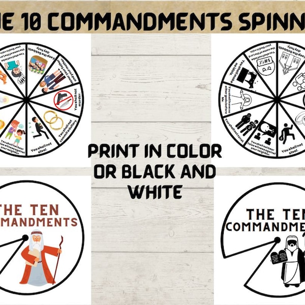 10 Commandments Spinner - Etsy