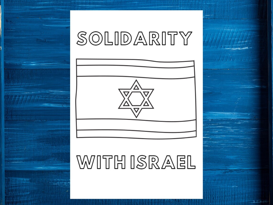 Support Israel Printable, the Holy Land, Coloring Pages Flyers and ...