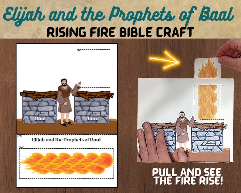Elijah and the Prophets of Baal, Sunday School Craft, Bible Story ...