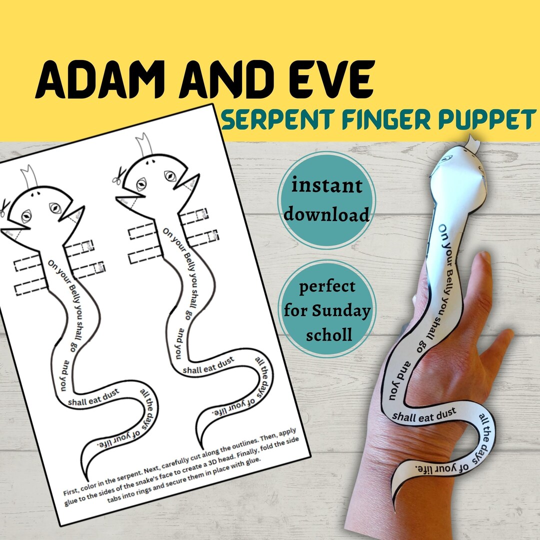 Adam and Eve Printable, Sunday School Craft, Bible Activity Kids ...