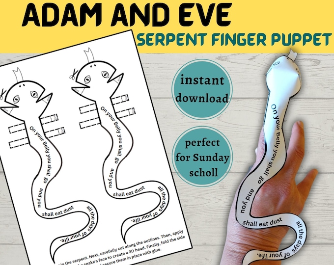 Adam and Eve Printable, Sunday School Craft, Bible Activity Kids ...