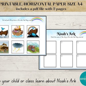 Noah's Ark Printable, Bible Activity for Kids, Genesis Old Testament ...