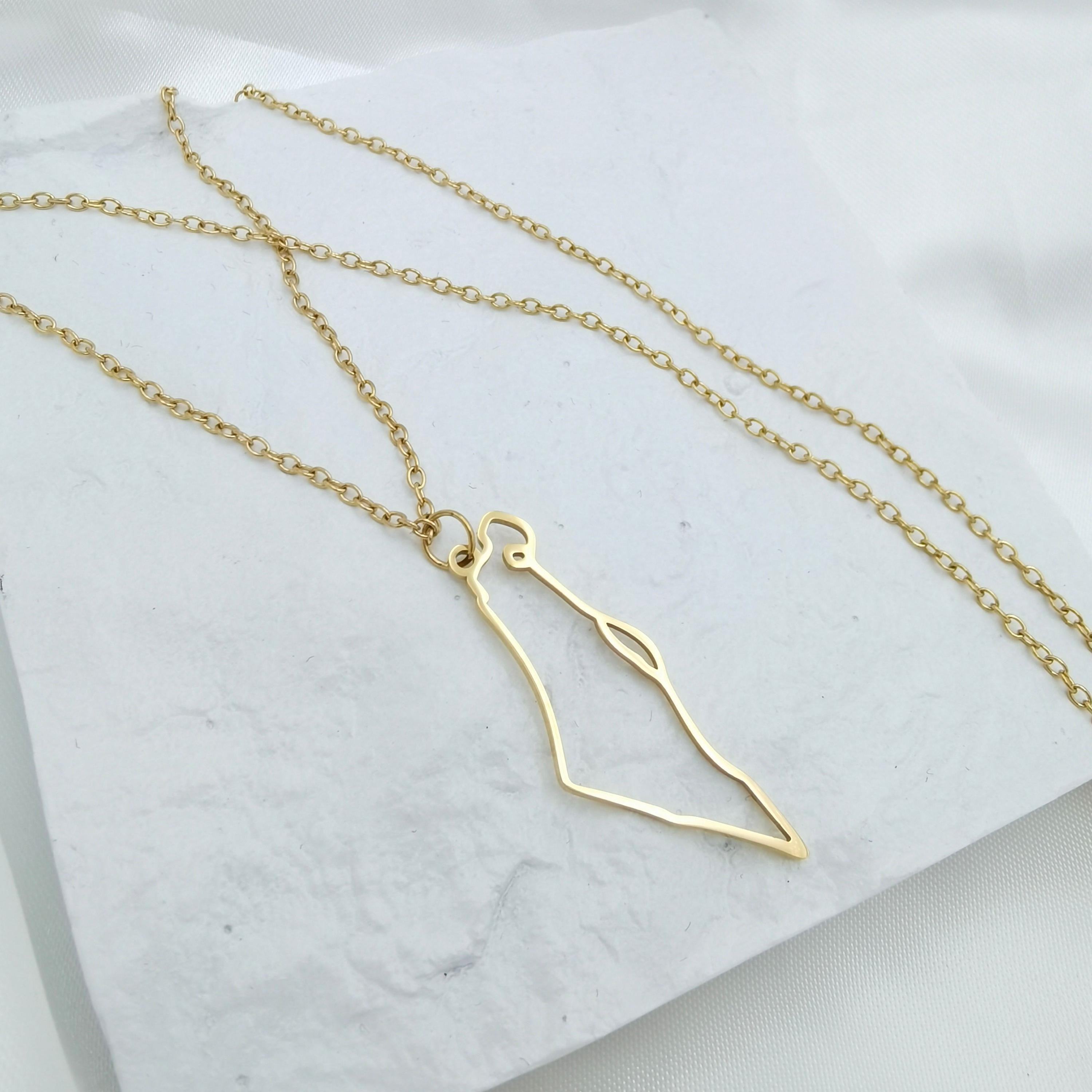 Israel Map Necklace, Stand With Israel, Support Israel Charm, Israel ...