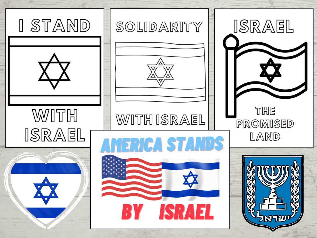 Support Israel Printable, the Holy Land, Coloring Pages Flyers and ...