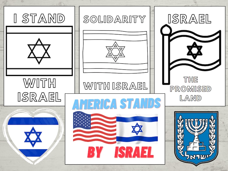 Support Israel Printable, the Holy Land, Coloring Pages Flyers and ...
