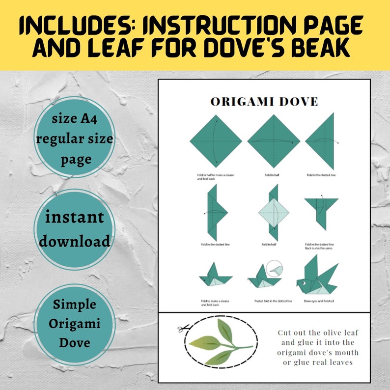 Noah's Ark Origami Dove, Bible Story Activity Kids, Sunday School Craft ...