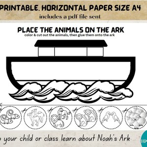 Noah's Ark Printable, Bible Activity for Kids, Genesis Old Testament ...