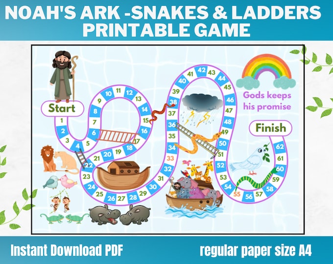 Noah's Ark Printable, Sunday School Craft, Bible Story Activity Kids ...