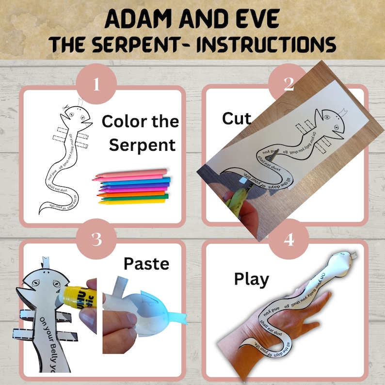 Adam and Eve Printable, Sunday School Craft, Bible Activity Kids ...