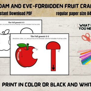 Adam and Eve Bible Craft for Kids, the Fall, Sunday School Craft ...