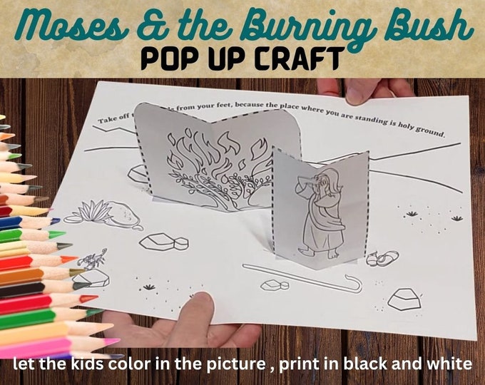 Moses and the Burning Bush, Sunday School Craft, Moses Craft, Bible ...