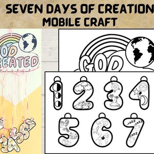 7 Days of Creation Printable, Bible Activity for Kids, Genesis Old ...