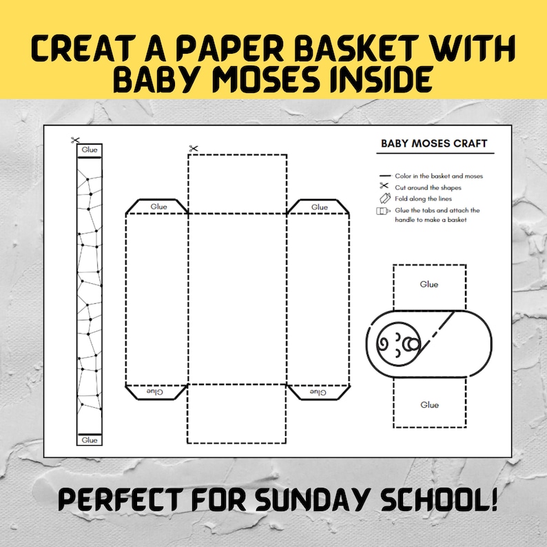 Baby Moses Printable, Sunday School Craft, Bible Story Activity Kids ...