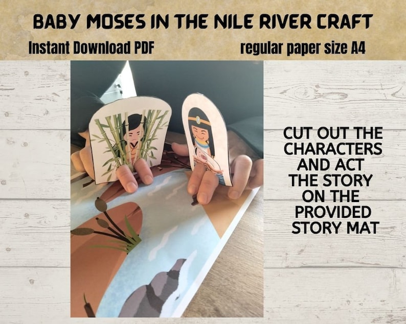 Birth of Moses Printable, Bible Activity for Kids, Genesis Old ...