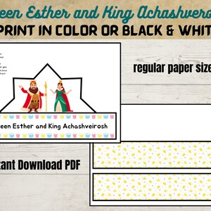 Queen Esther, Paper Crown Activity, Printable, Bible Craft for Kids ...