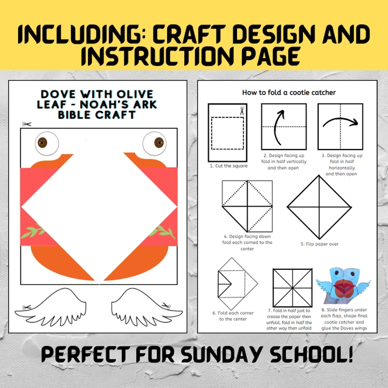 Noah's Ark, Dove, Bible Lesson for Kids, Homeschool Activities, Sunday ...