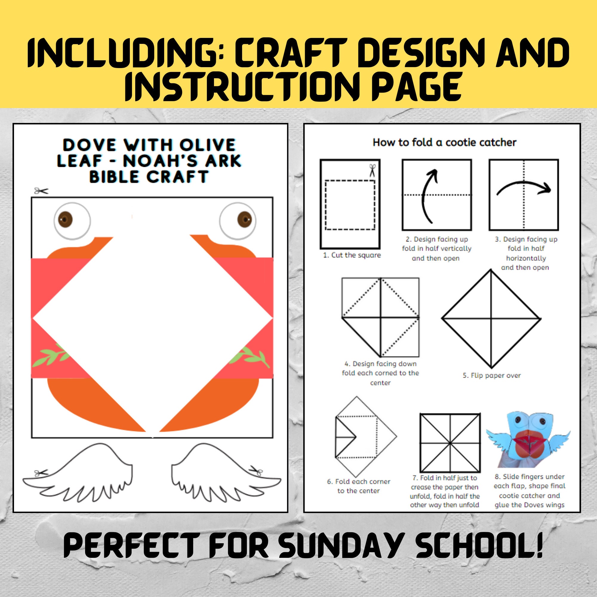 Noah's Ark, Dove, Bible Lesson for Kids, Homeschool Activities, Sunday ...