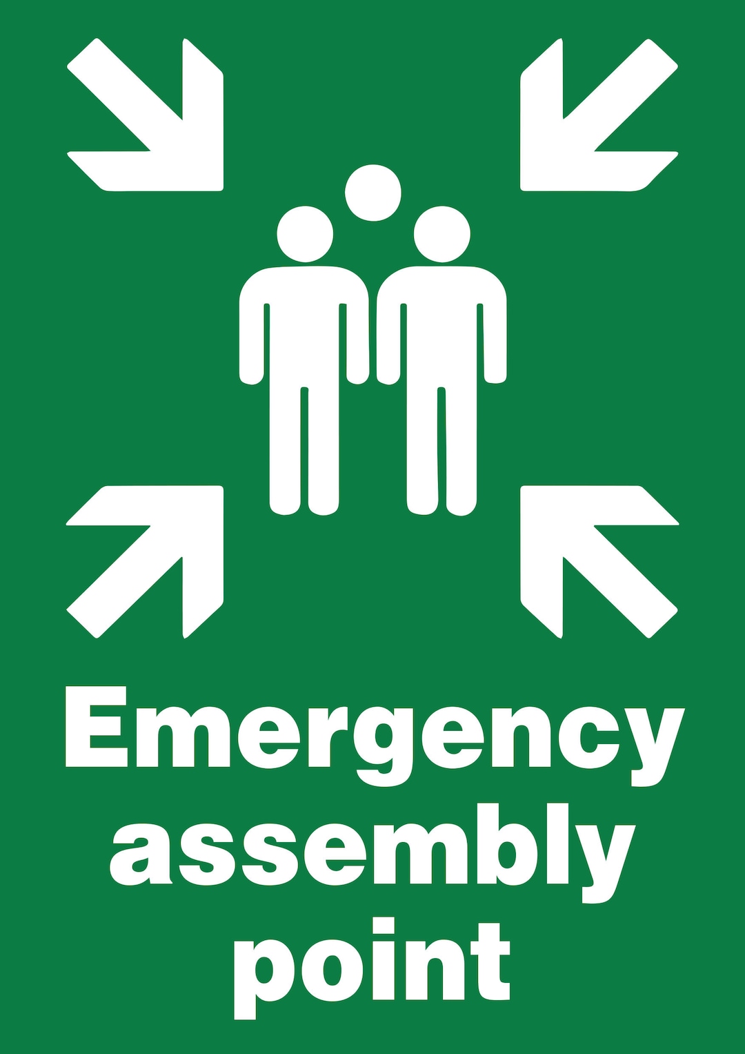 Emergency Assembly Point Safety Sign Sticker, Foamex, Dibond A5-A2 - Etsy
