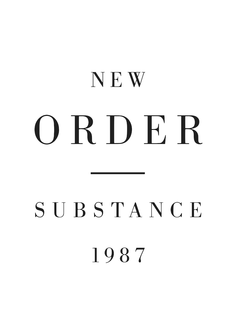 New Order Substance 1987 Poster A5-A0 210x148mm 1189x841mm - Etsy