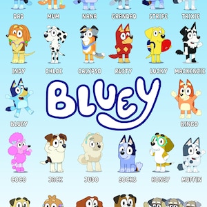 Bluey Posters A5-A0 210x148mm 1189x841mm - Etsy