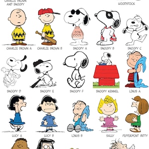 Peanuts Snoopy Charlie Brown Wall Stickers Cut to Shape Vibrant Colours ...