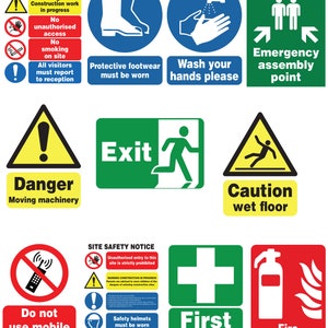 Safety Signs High Res Images All Signs Included Fully Editable PNG, PDF ...