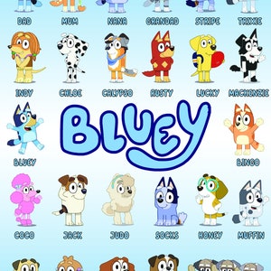 Bluey Posters A5-A0 210x148mm 1189x841mm - Etsy
