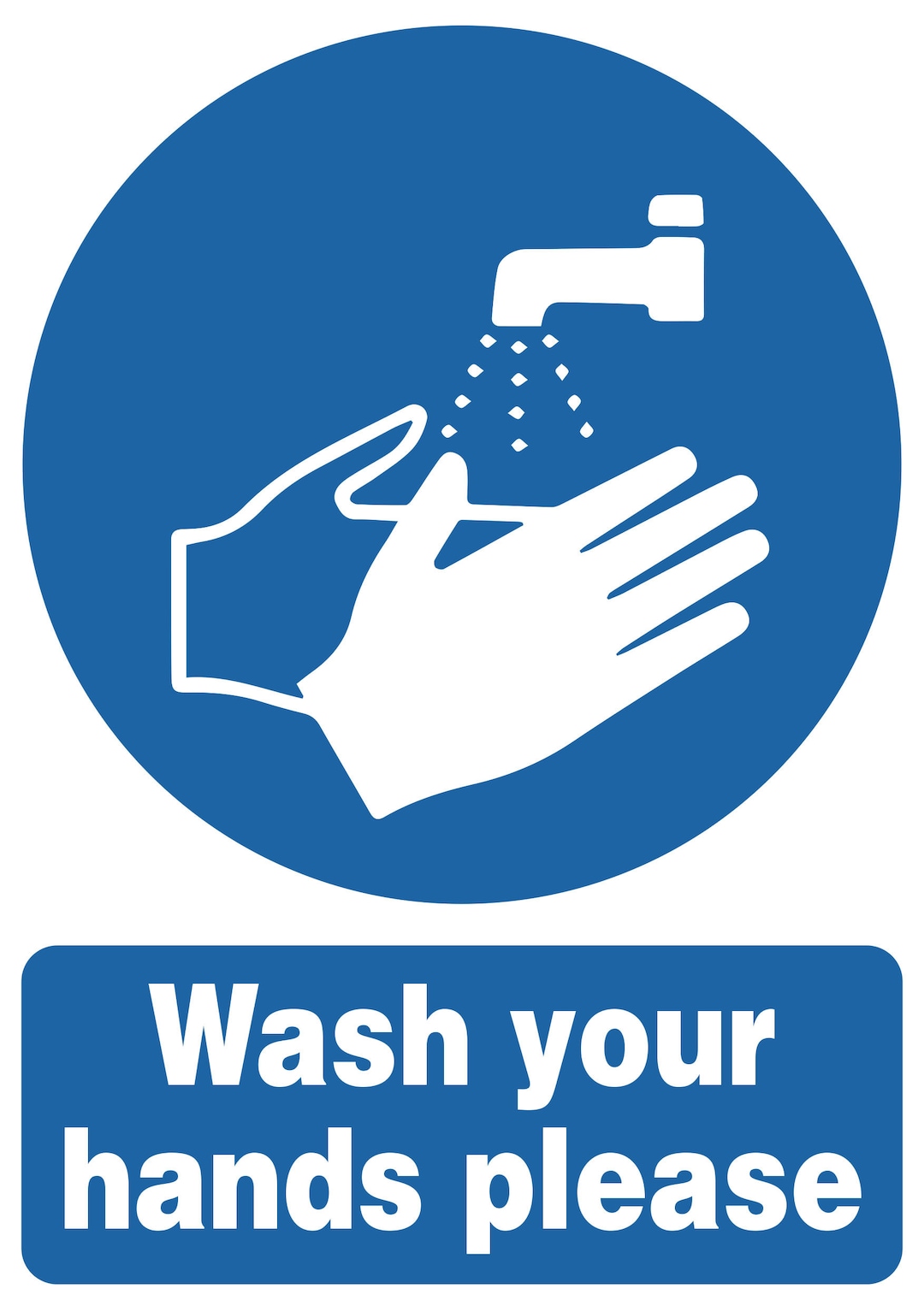 Wash Your Hands Please Safety Sign Sticker, Foamex, Dibond A5-A2 - Etsy