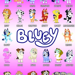 Bluey Posters A5-A0 210x148mm 1189x841mm - Etsy